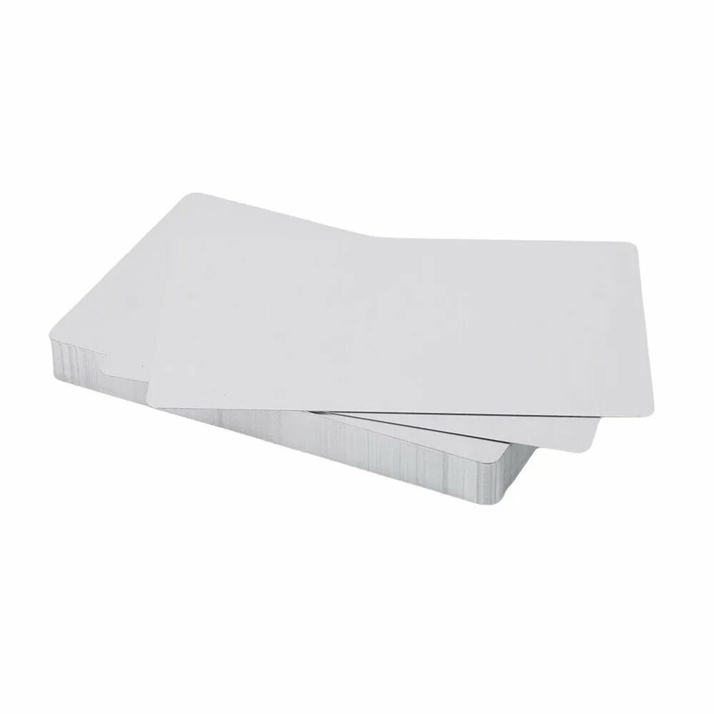 Алюминиевые пластины для лазерной гравировки, 86x54 мм, 50 шт, серебряные