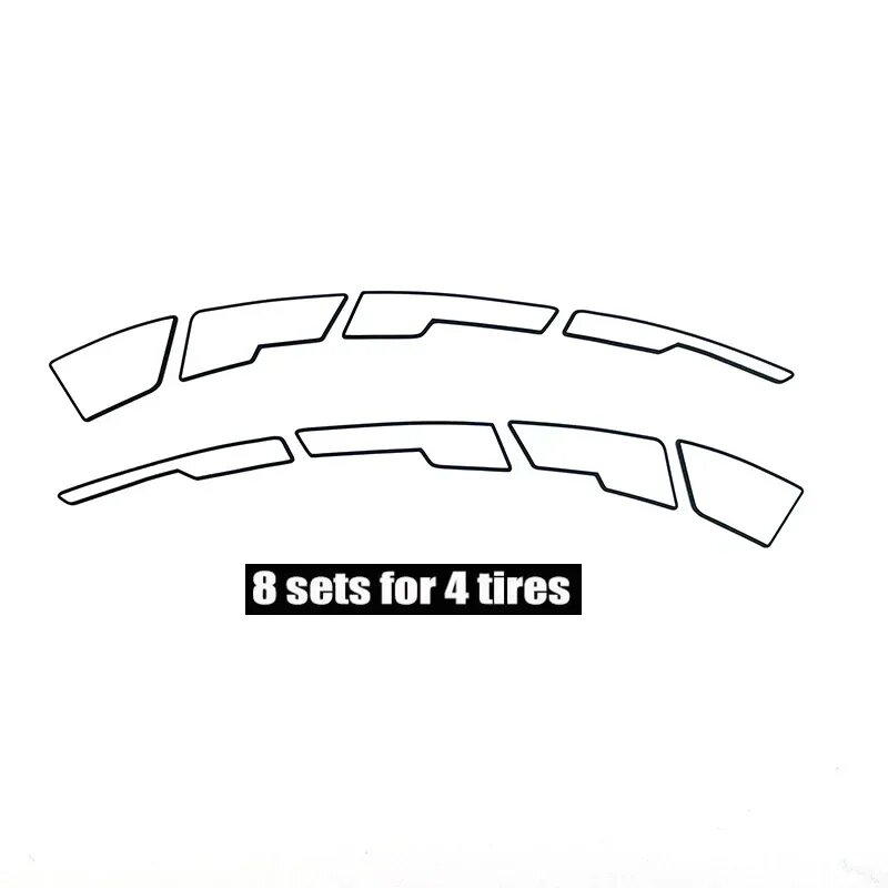 Наклейки с буквами для шин высотой 2 см, 3D резиновые водонепроницаемые наклейки на stripes white