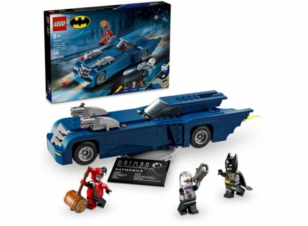 Lego 76274 Super Heroes Бэтмен на бэтмобиле против Харли Квинн и мистера Фриза