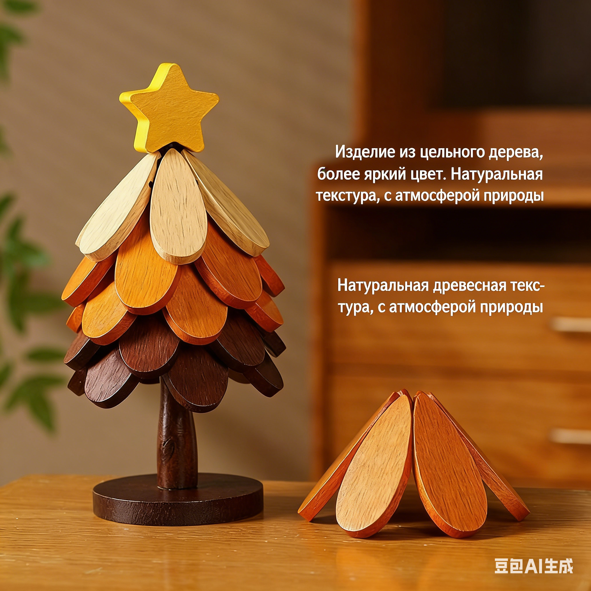 Коврик для стола из массива дерева с защитой от ожогов, автоматический отскок, 4 штуки