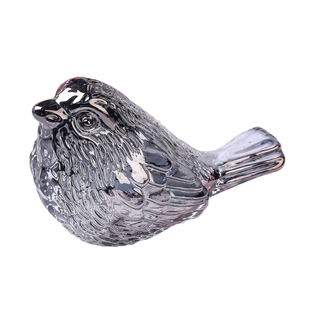 Художественная хрустальная фигурка птицы для коллекции и декора полки