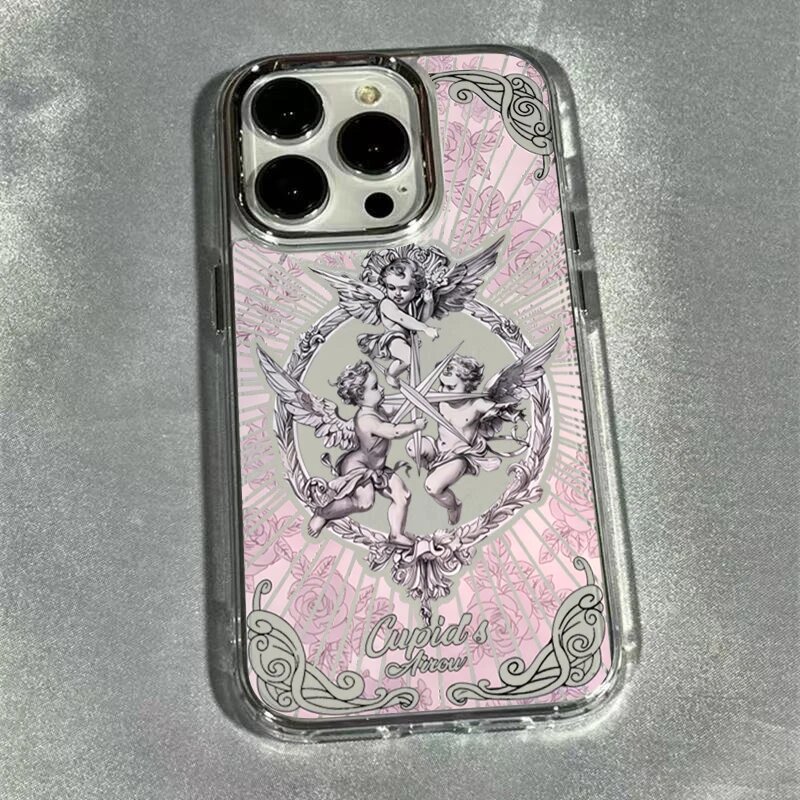 Чехол для телефона Middle Ages Retro Cupid Angel для iPhone 17 16 16e 15 14 13 12 11 Pro айфон 14
