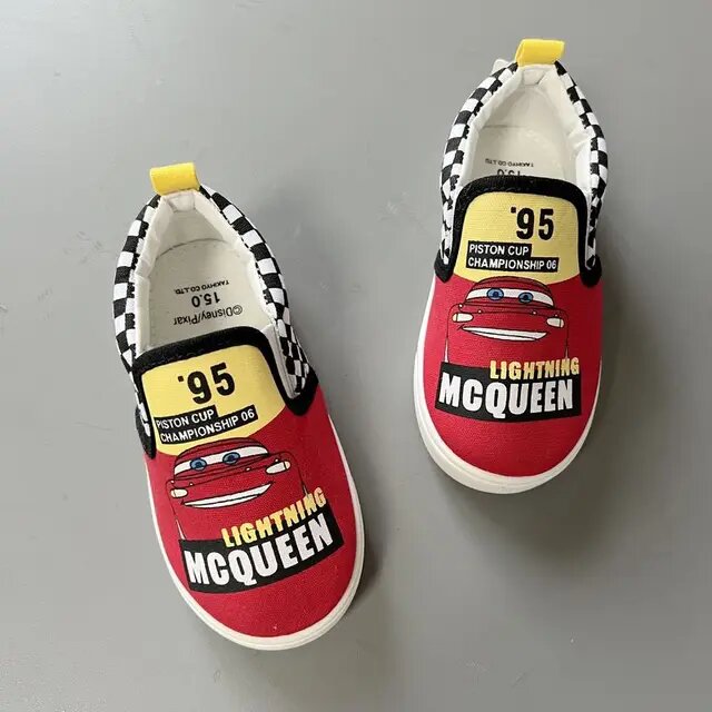 Кроссовки Disney Lightning Mcqueen для детей, повседневные кроссовки с Микки Маусом, кроссовки для девочек с изображением Холодного сердца, спортивная обувь с Минни из аниме, кроссовки для бега