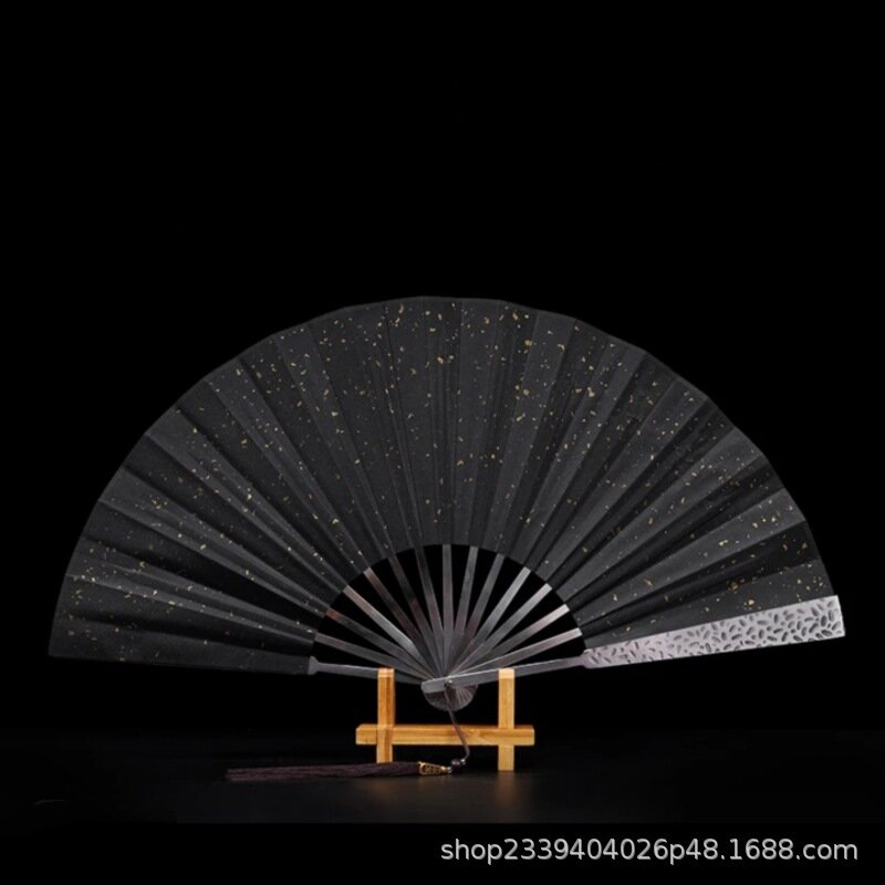 Горячая продажа SG Веер Qiankun, полностью металлический веер, веер из костяного шелка, складной веер, китайский веер, орнамент холодного оружия