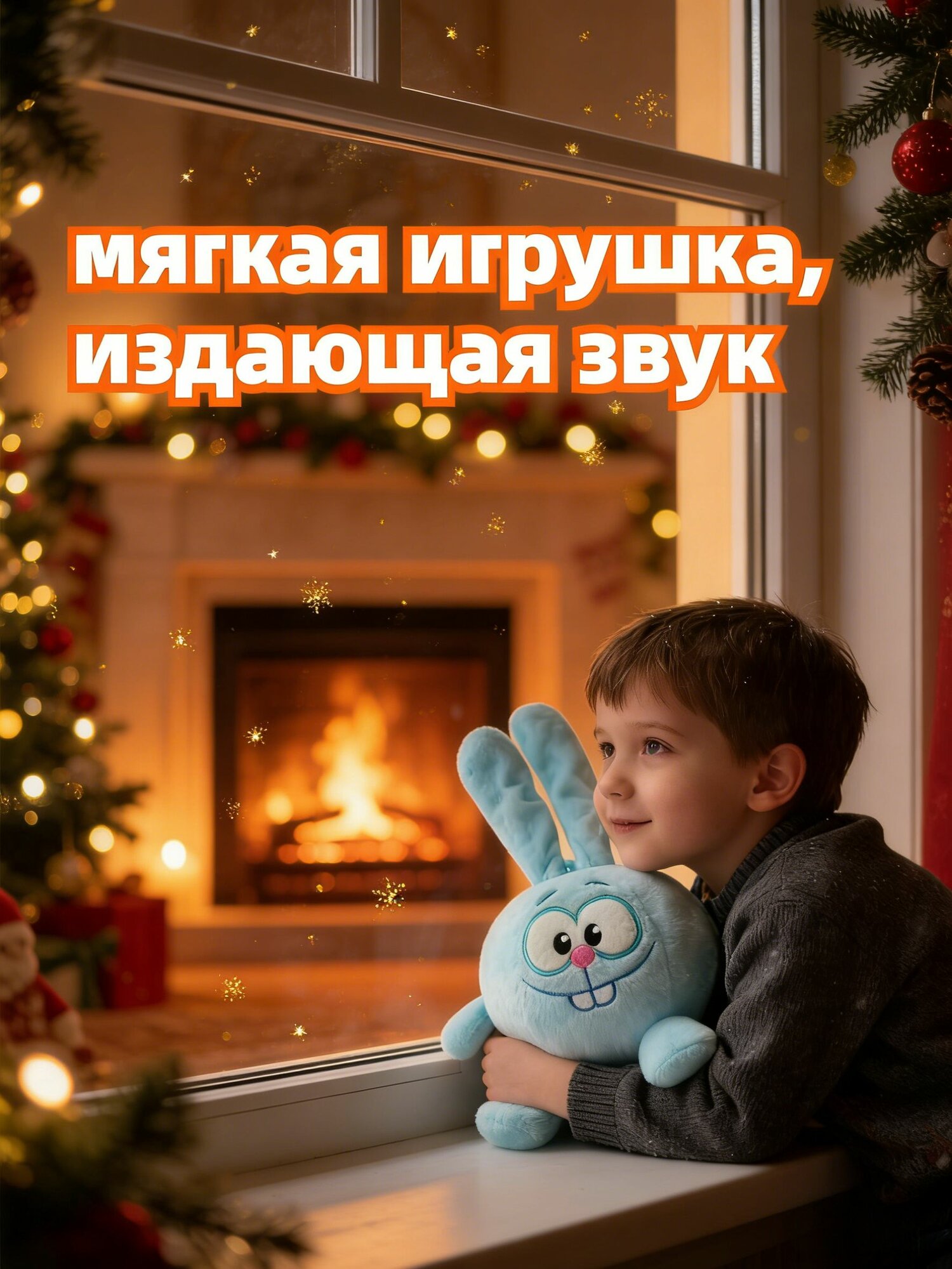 Мягкая музыкальная игрушка Смешарики Крош 22*14см