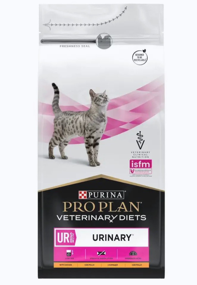 Сухой корм PRO PLAN VETERINARY DIETS URINARY для кошек, профилактика МКБ с курицей 1,5 кг