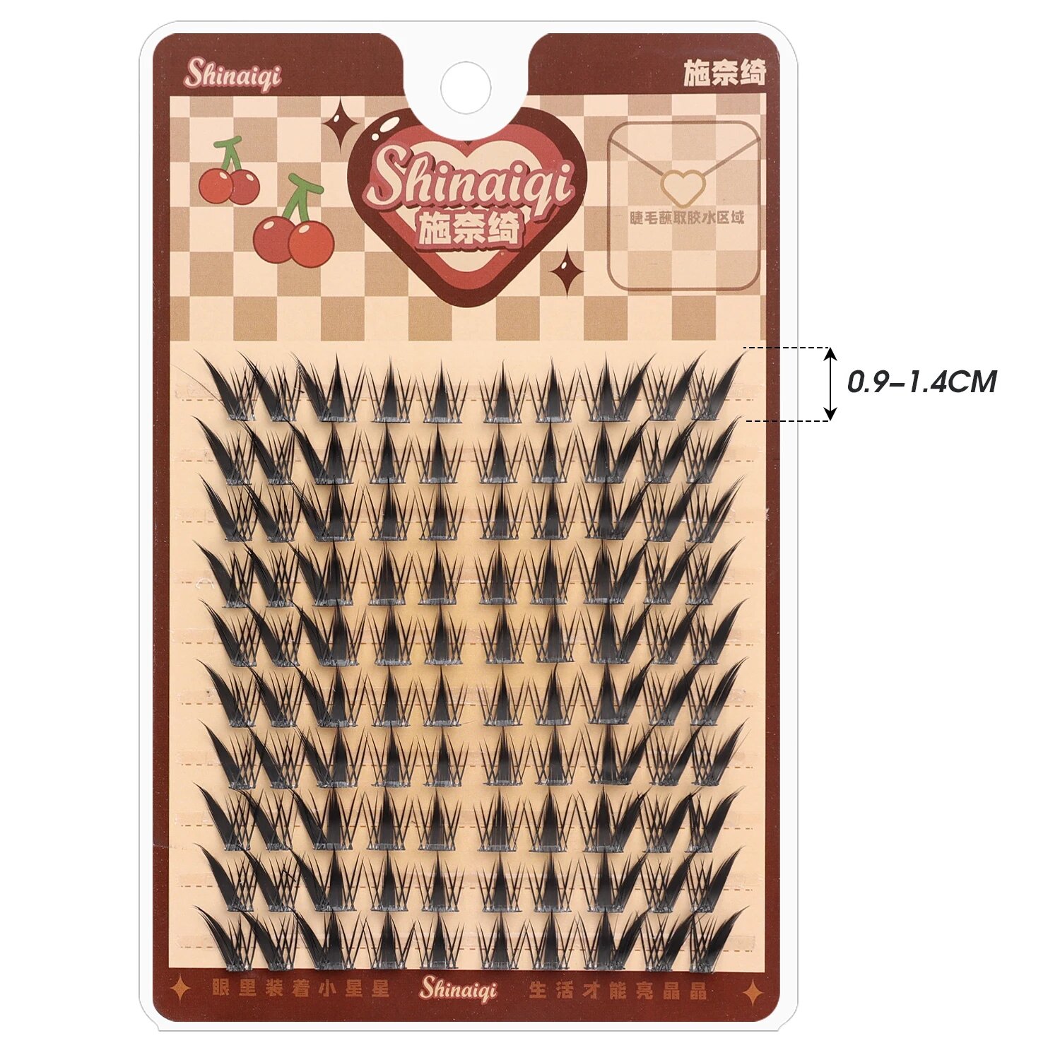 Синтетические накладные ресницы 10 рядов, 7-14 мм, эффект лисьего глаза