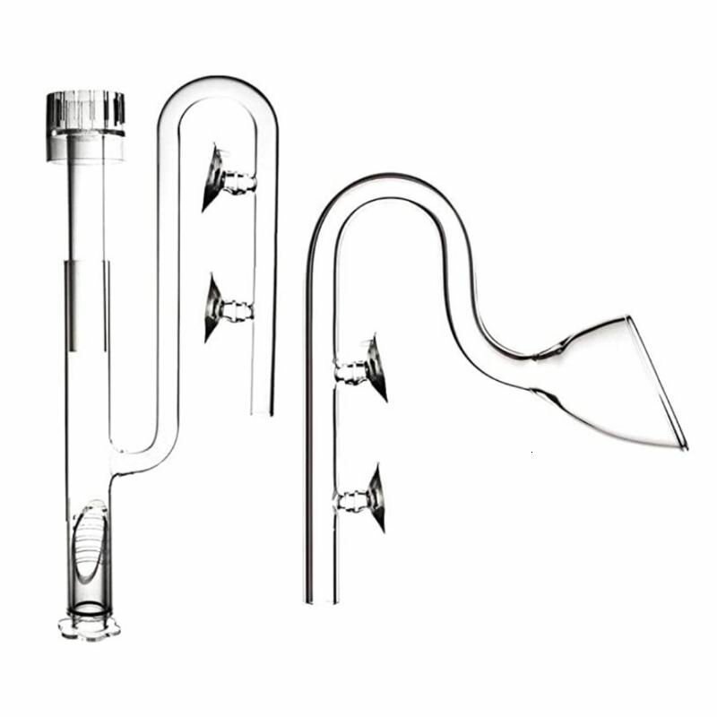 Стеклянная трубка лилии с присосками 13 мм и 17 мм для аквариума, - S
