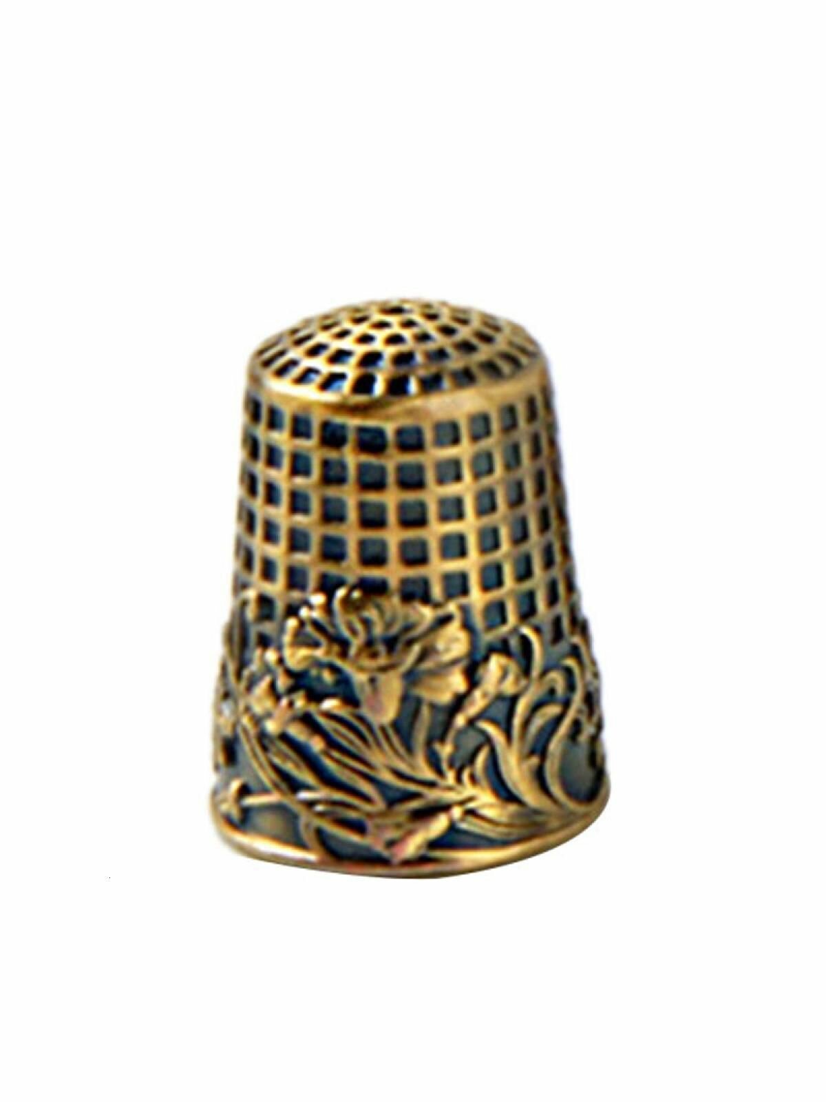 Металлический наперсток для шитья, Цин Гу - Гибискус Винтажный Тхи