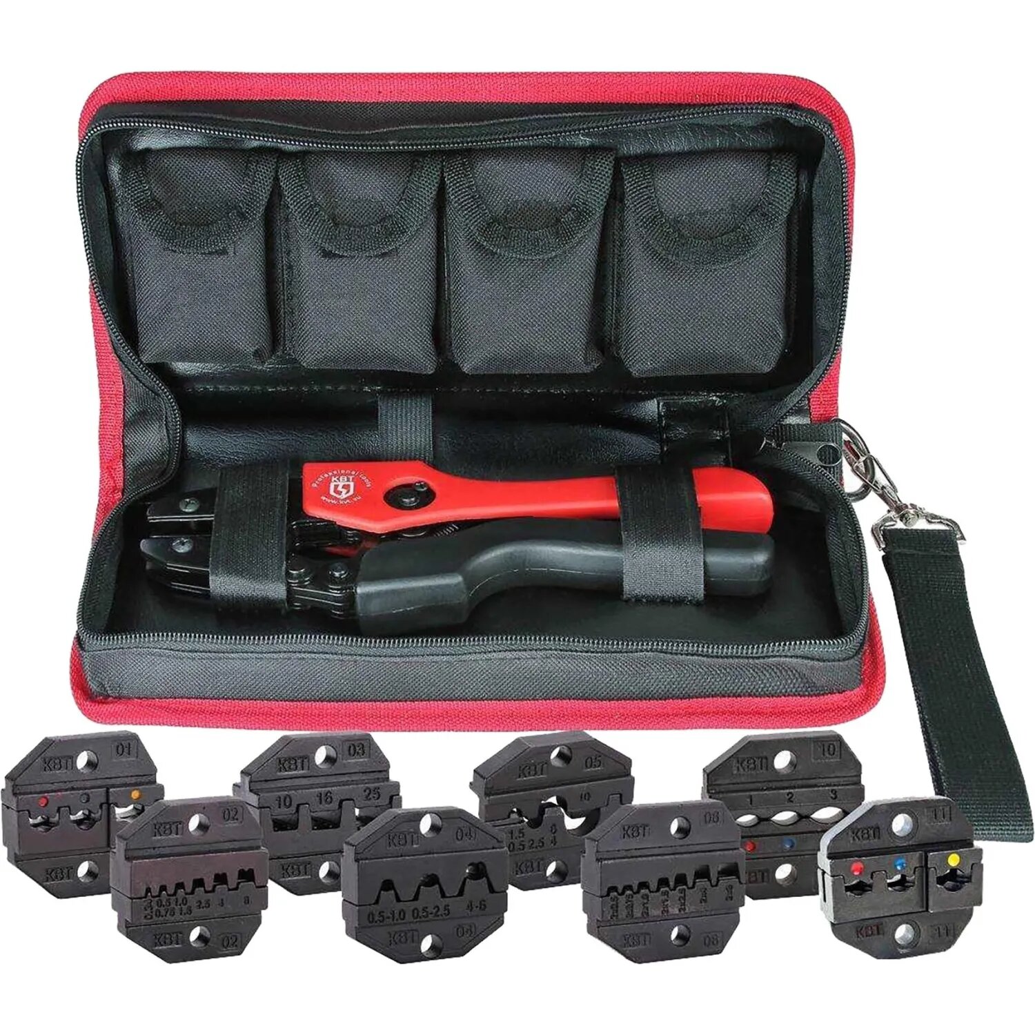 Пресс-клещи набор с номерными матрицами СТК+8 в сумке (КВТ), 83347