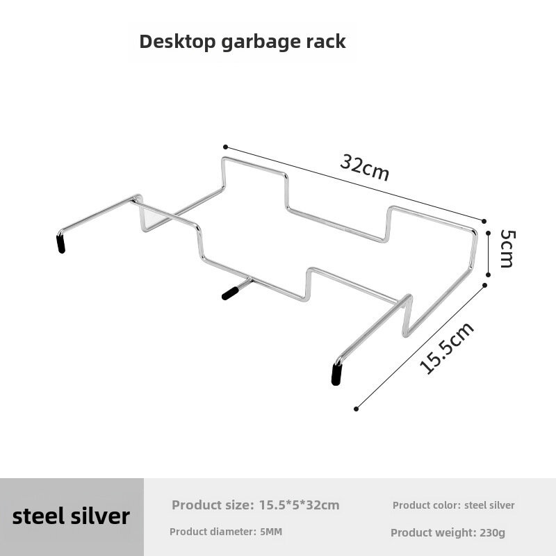 Стеллаж для мусорных пакетов из нержавеющей стали для откры-air кемпинга, складной стеллаж для стола, кронштейн, пикник, барбекю, экологическая защита, кемпинг, оптовая продажа (Цвет-Настольный крючок для мусора)