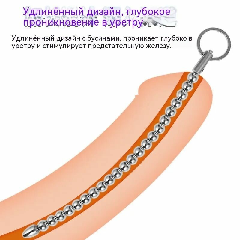 Металлический массажёр для мужской интимной зоны, эротический аксессуар