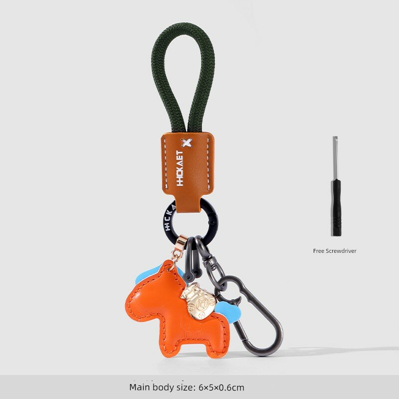 Винтажный мини-карета с лошадью брелок для ключей, милый оранжевый ключевой кольцо для сумок и ключей