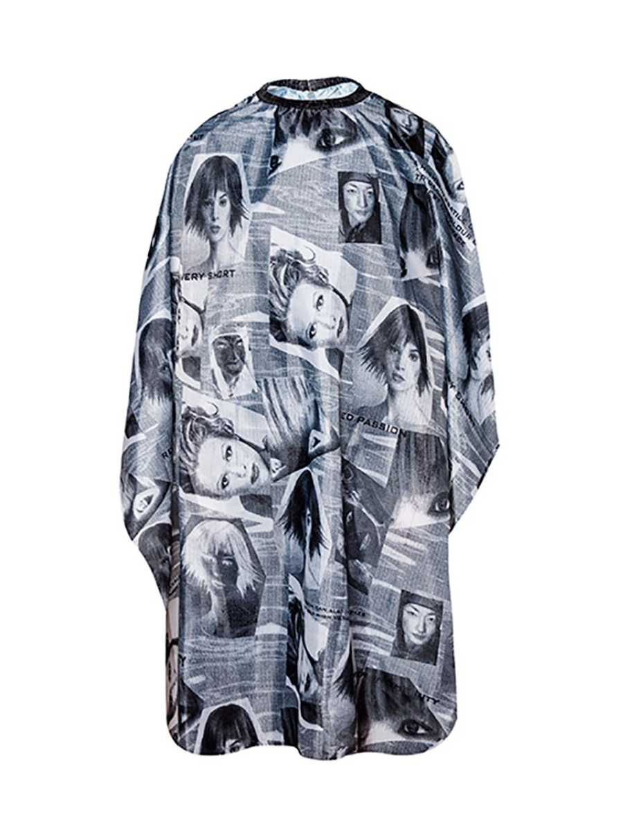 Пеньюар Harizma Professional h10863-15 парикмахерский "Фотографии" 125х150 см, черный, 1 шт