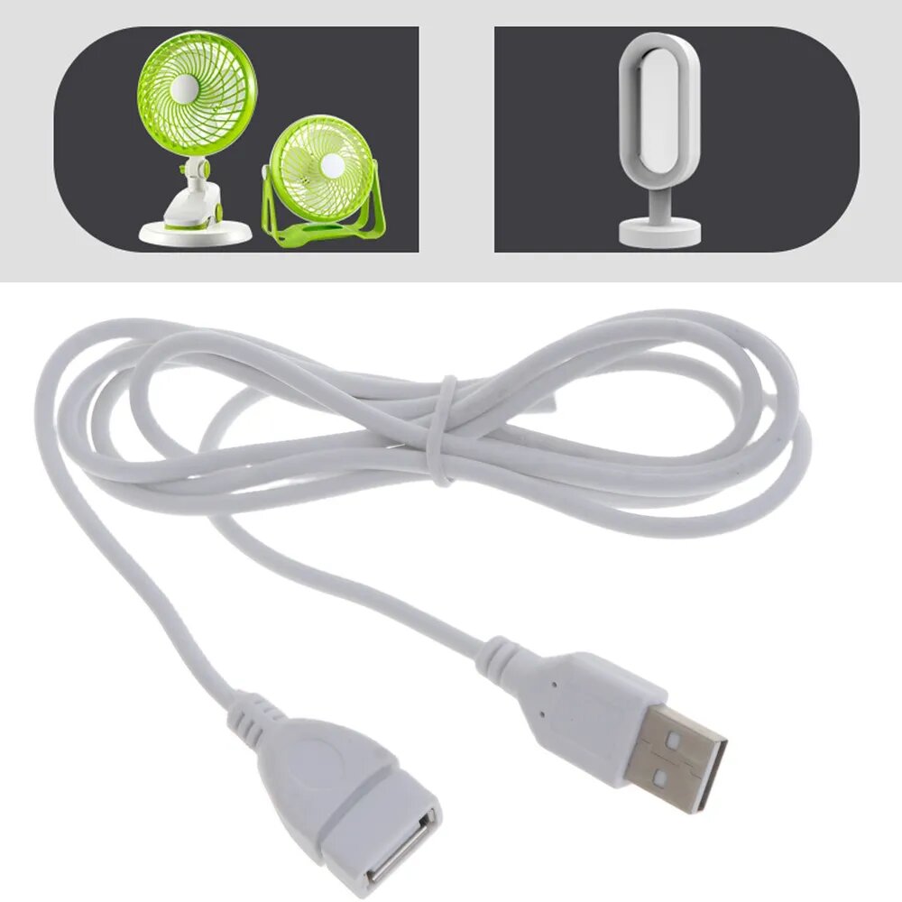 Удлинитель кабеля USB Type-A/USB Type-A, 1.5 м, белый
