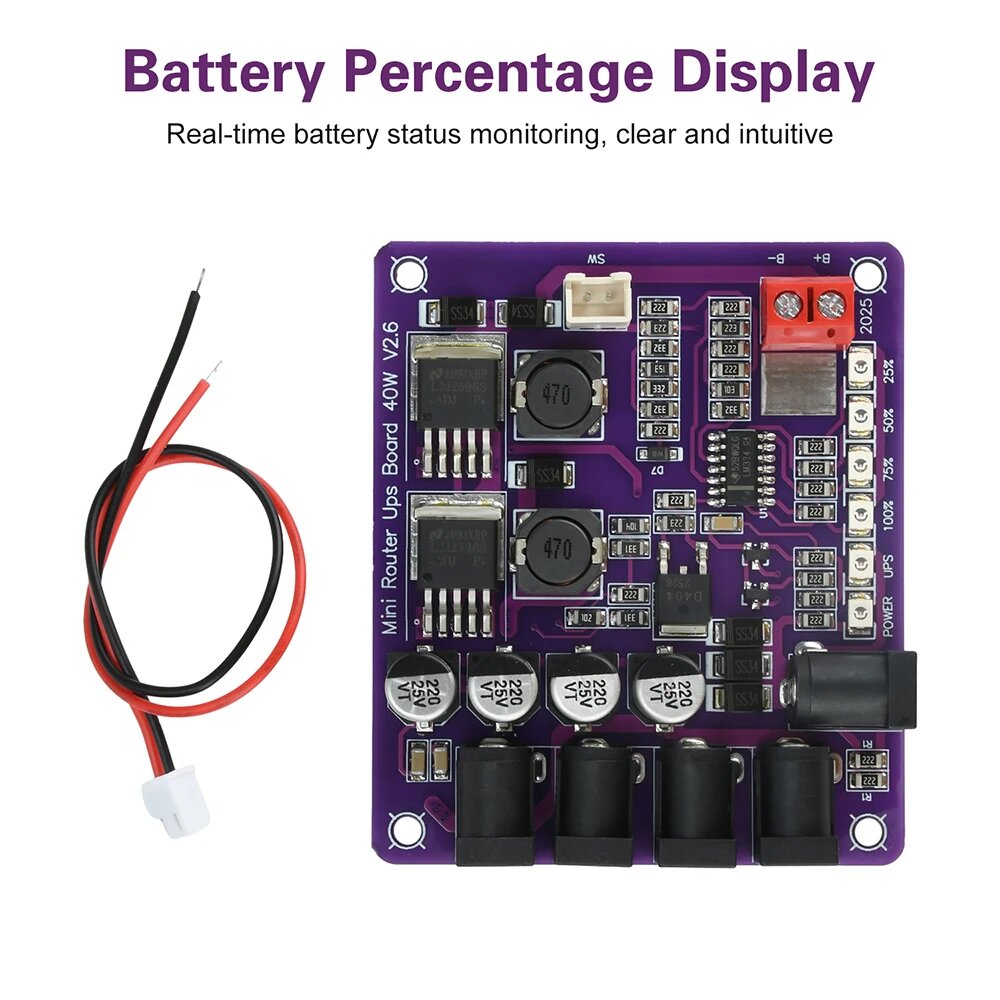 Aideepen Мини-маршрутизатор ИБП 40 Вт