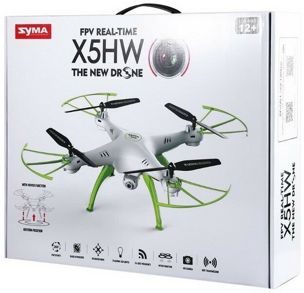 Радиоуправляемый белый квадрокоптер Syma X5HW с барометром Wi-Fi FPV - X5HW