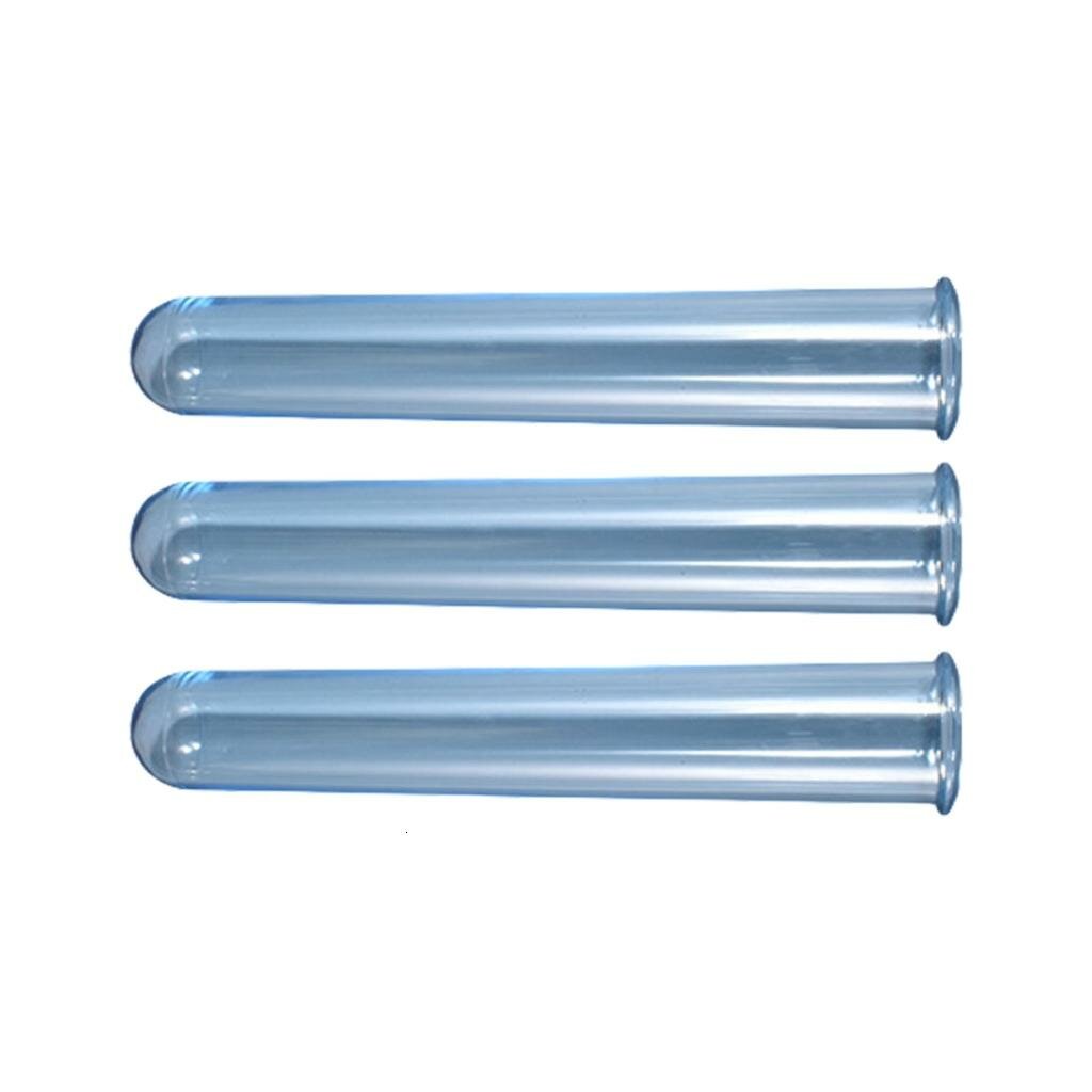 Набор из 3 прозрачных акриловых ваз для цветов, Синий - Акриловая пробирка