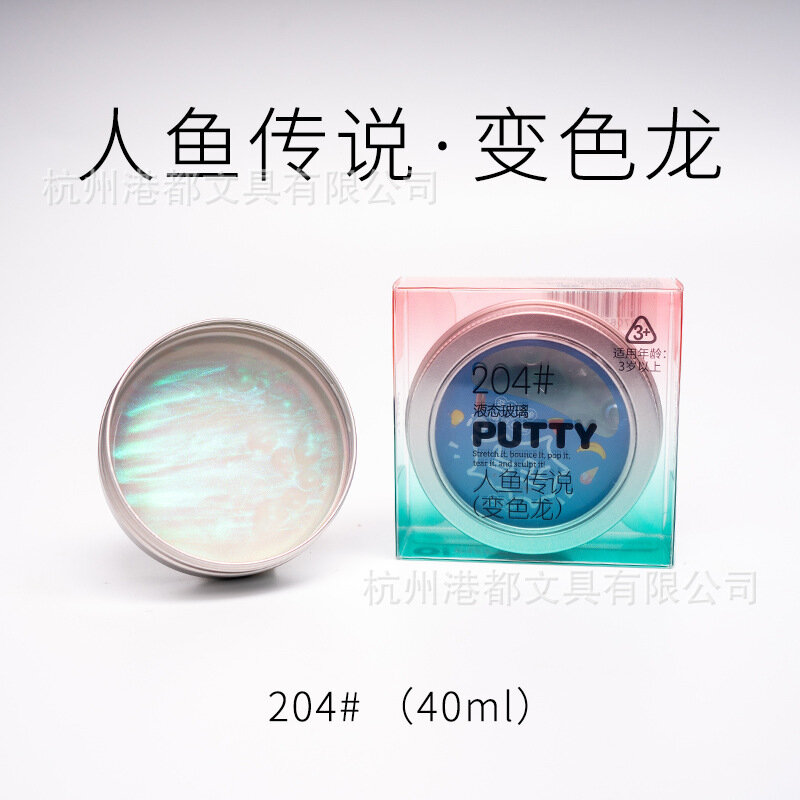 Ослим Маленький Слайм, Жидкий Стеклянный Клей, Детская Игрушка для Снятия Стресса, Пружинящая Грязь, Кристаллическая Грязь, Версия с Изменением Цвета