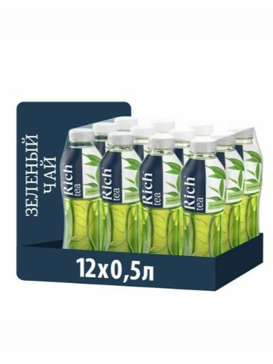 Холодный чай Rich tea зеленый, 500 мл. Упаковка 12 шт.