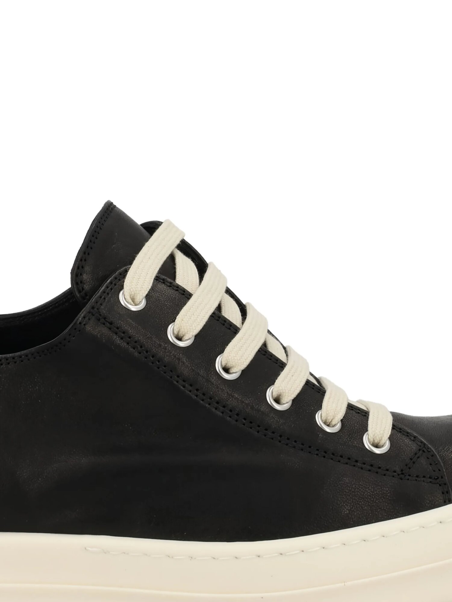 Кроссовки Rick Owens Leather sneakers, размер 36 EU, черный — фото 1