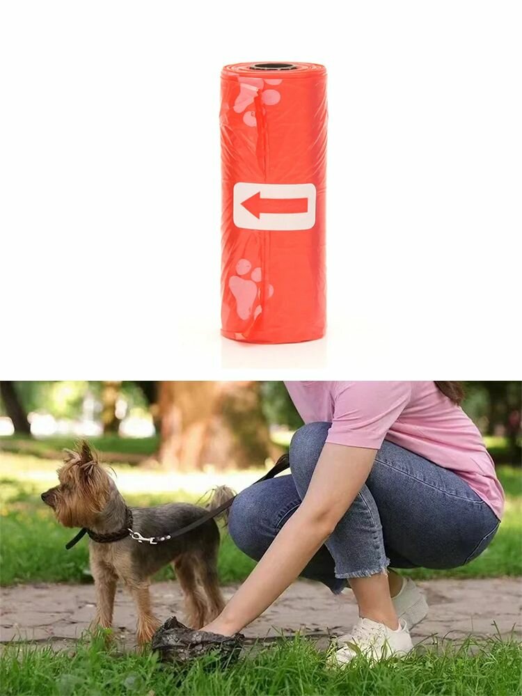 Мешки для сбора домашних животных, одноразовые собачьих фекалий, большой вместимости, распределительные , мусорные с отпечатками лап