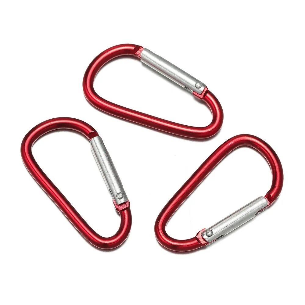 Карабин застежка для сумок, 45.5х24 мм ,4шт , Цвет красная