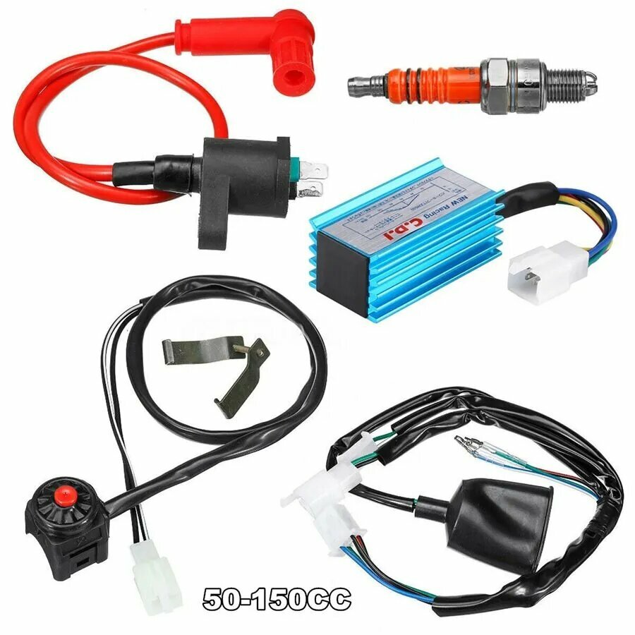 Жгут Проводов Электропроводки Loom Cdi Катушка Зажигания Kill Switch Plug Rebuild Kit Для 50/110/125/150Cc Pit Dirt Bike Мотоцикл Atv
