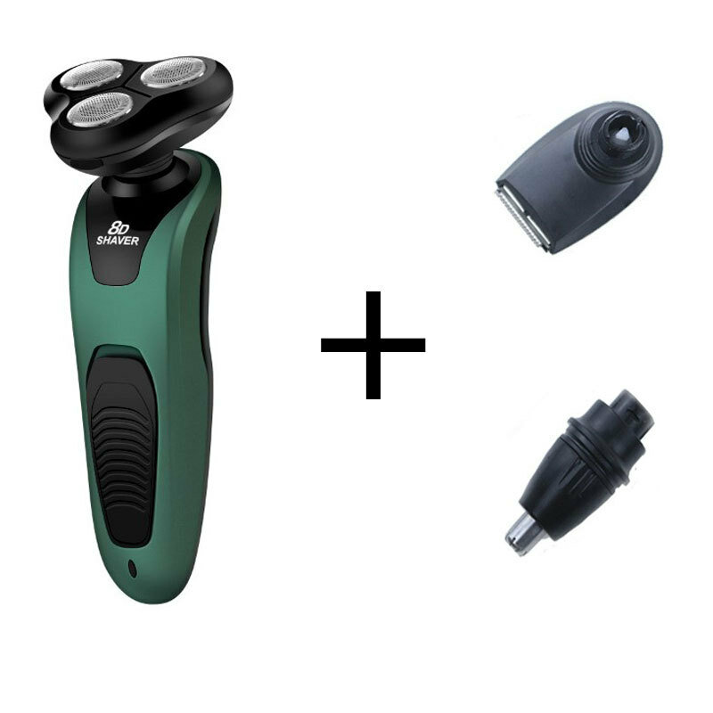 8D бритва многофункциональная мужская 3-в-1 электрическая бритва для всего тела, моющаяся, с USB зарядкой для автомобиля, триммер для бороды