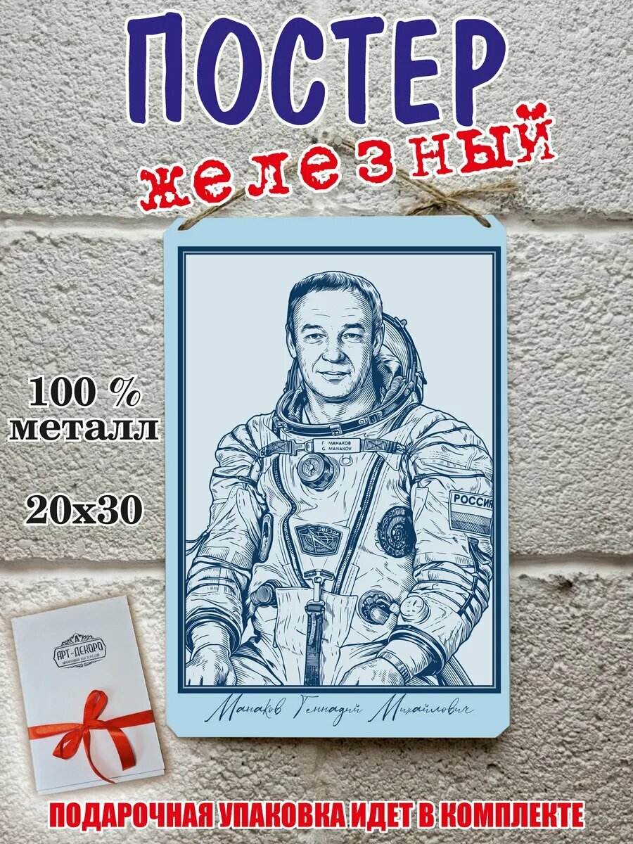 Манаков Геннадий портрет железный постер на стену