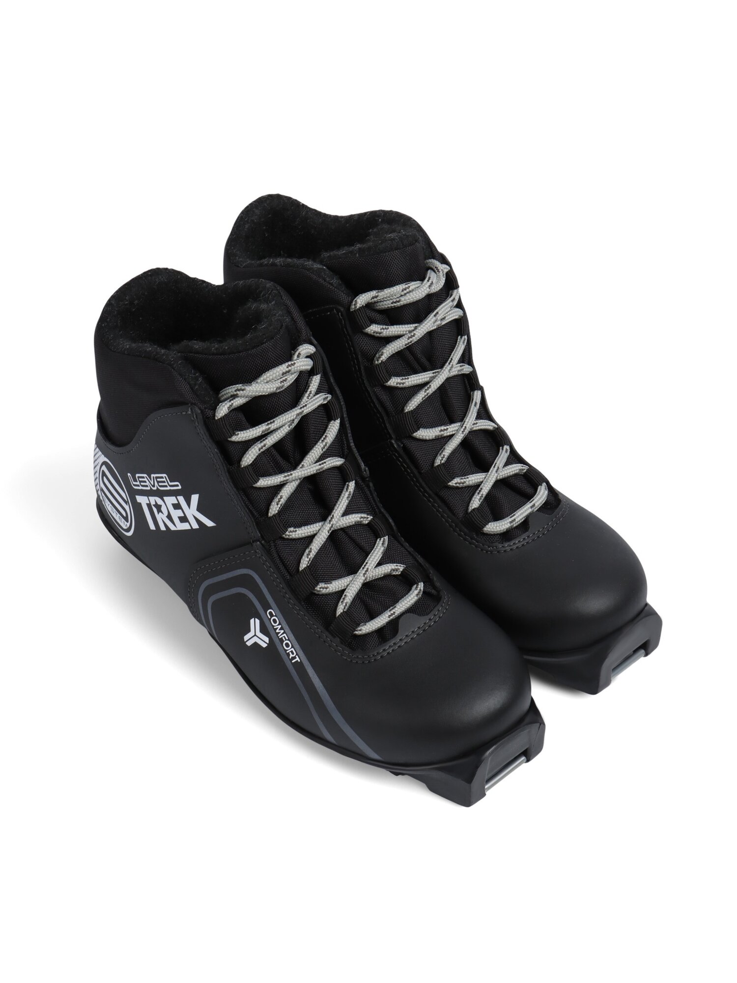 Ботинки лыжные TREK Level 4 SNS ИК (черный, лого серый) (р.37)