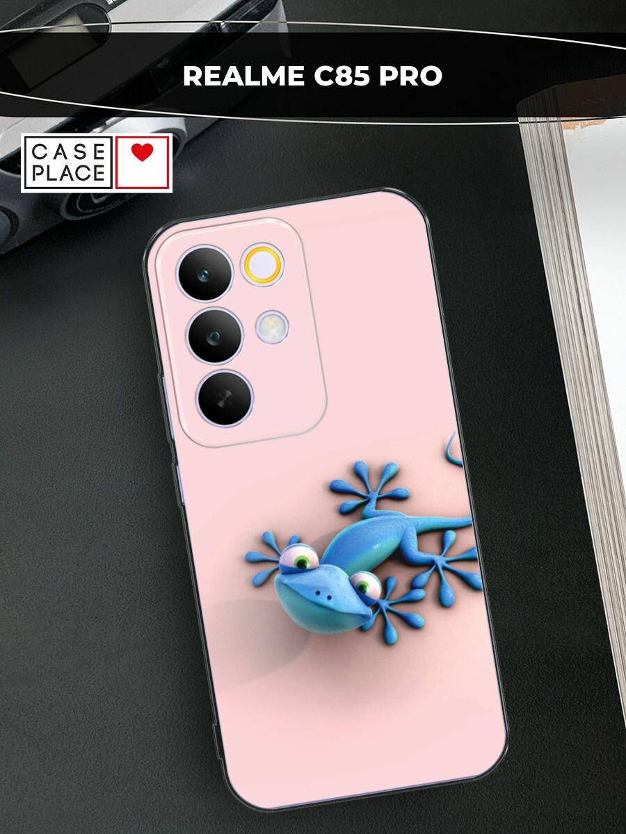 Чехол на Realme C85 Pro / Реалми C85 Про с принтом Голубая ящерка