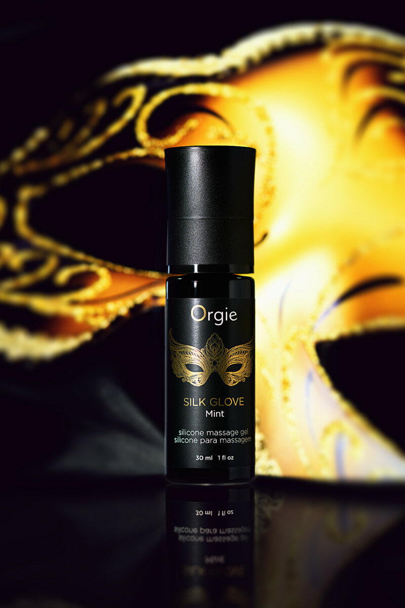 Комплект для эротического массажа Orgie Pear Lust Massage силиконовый гель и ожерелье 30 мл
