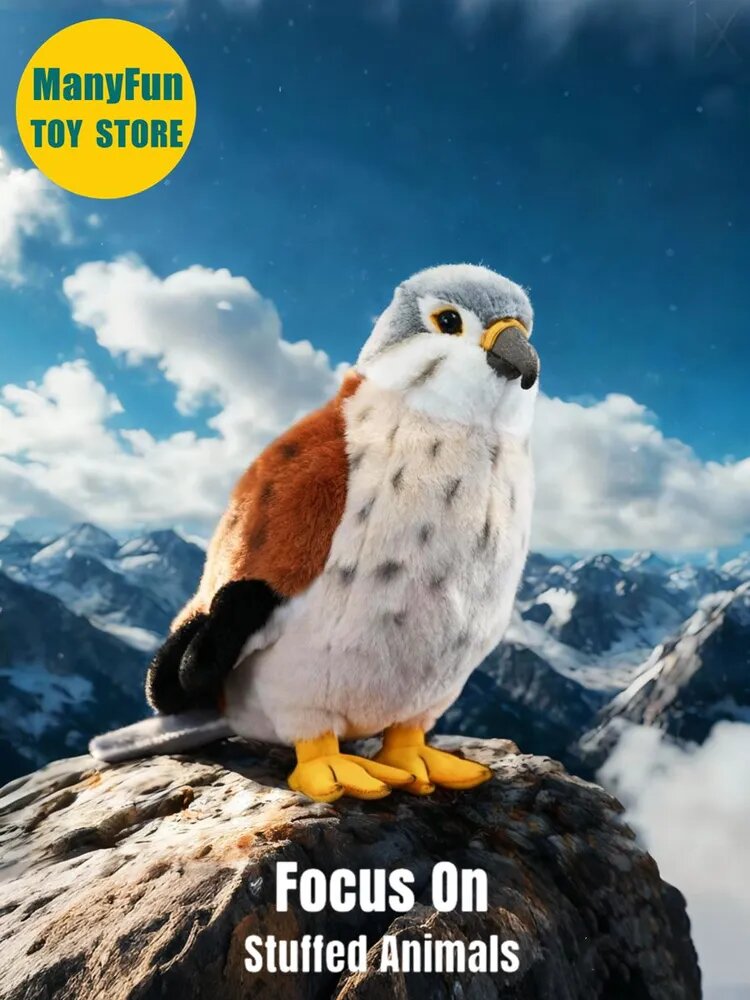 Реалистичная мягкая плюшевая игрушка Пустельга, Сапсан, Дербник, Кречет, Ястреб, сокол