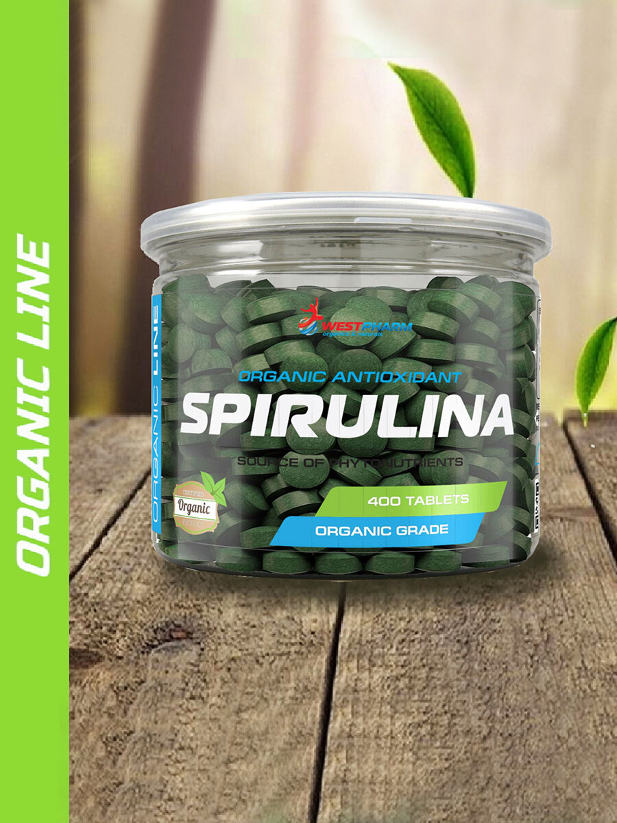 Organic Line Spirulina / Спирулина, 400 таблеток