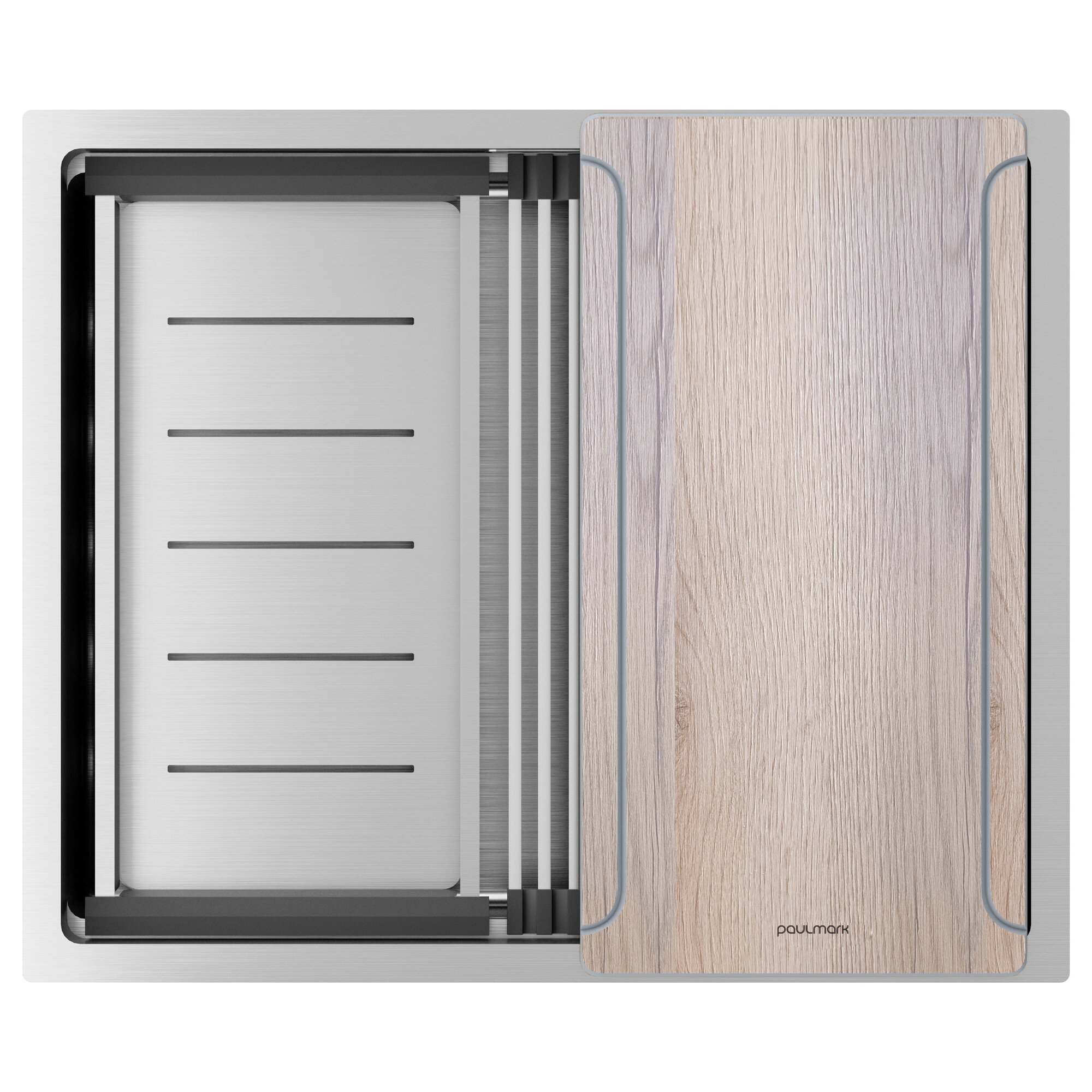 Кухонная мойка Paulmark NEXT-MULTI SINK 54 UNI PM785445-BS брашированная сталь Нержавеющая сталь