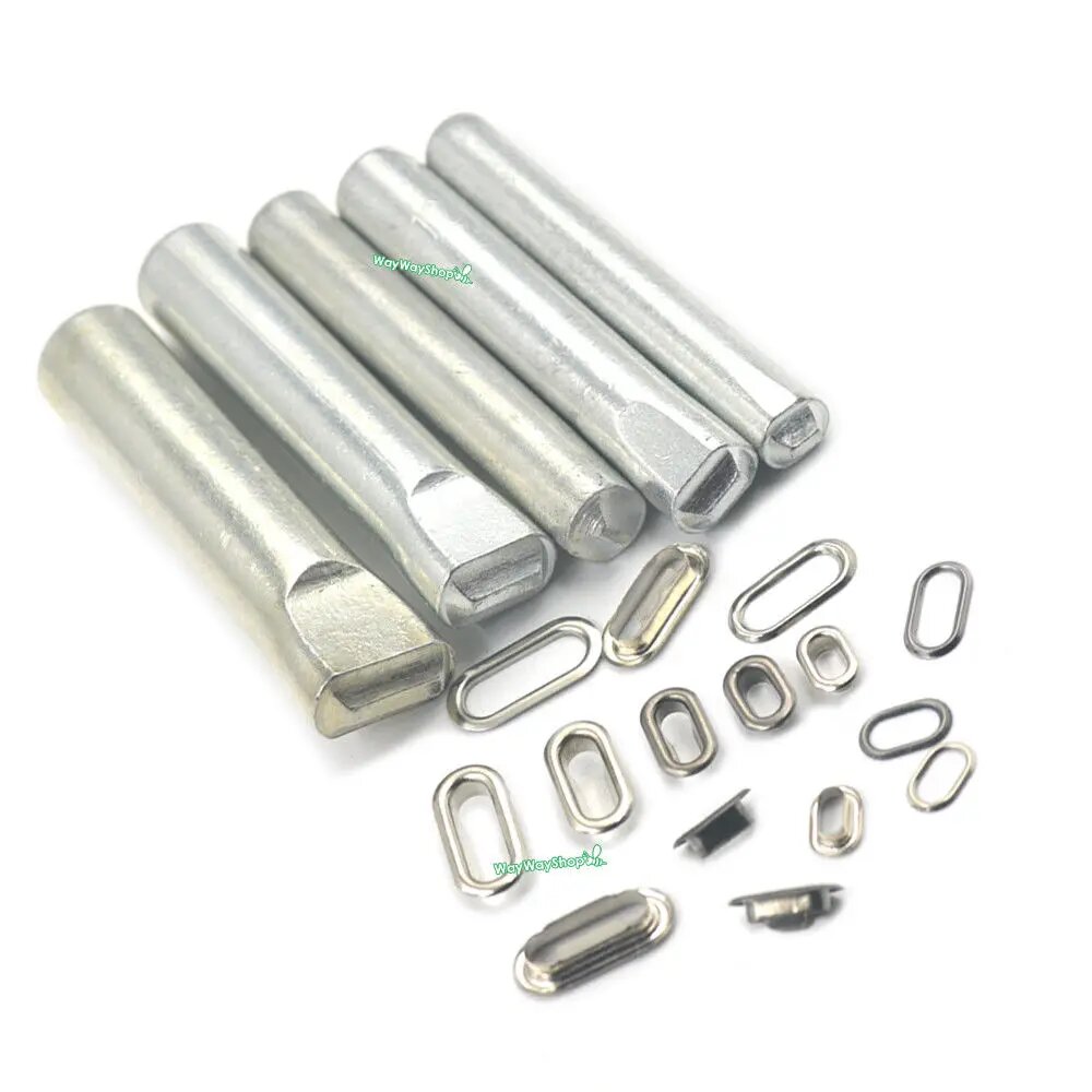 Латунные овальные люверсы с шайбой 20 шт + инструмент 6mm x 16mm, Bronze