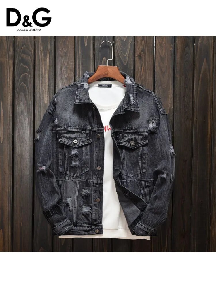 Куртка Dolce&Gabbana Джинсовые косухи, винтажные + грубый пошив