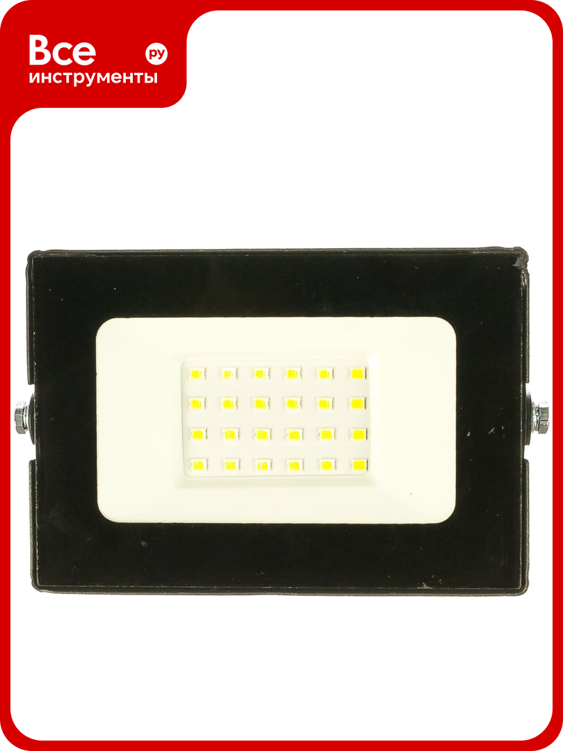 Прожектор LED SMD, черный, 20Вт, 230В, 6500К Ultraflash LFL-2001 C02 12315