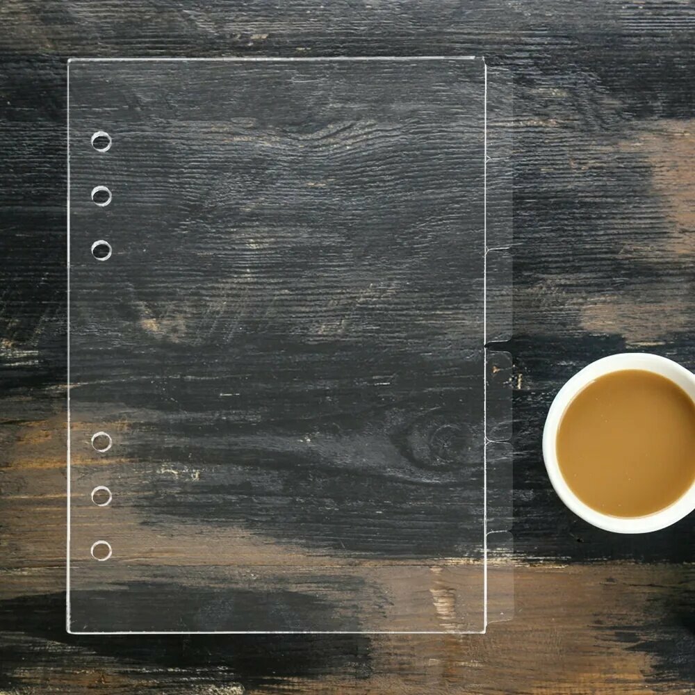 Прозрачный Акриловый Чехол, 6 Штук, Съемные Вставки, Подходит Для Diy Журнала И Планировщика, Для Путешествий И Учебы