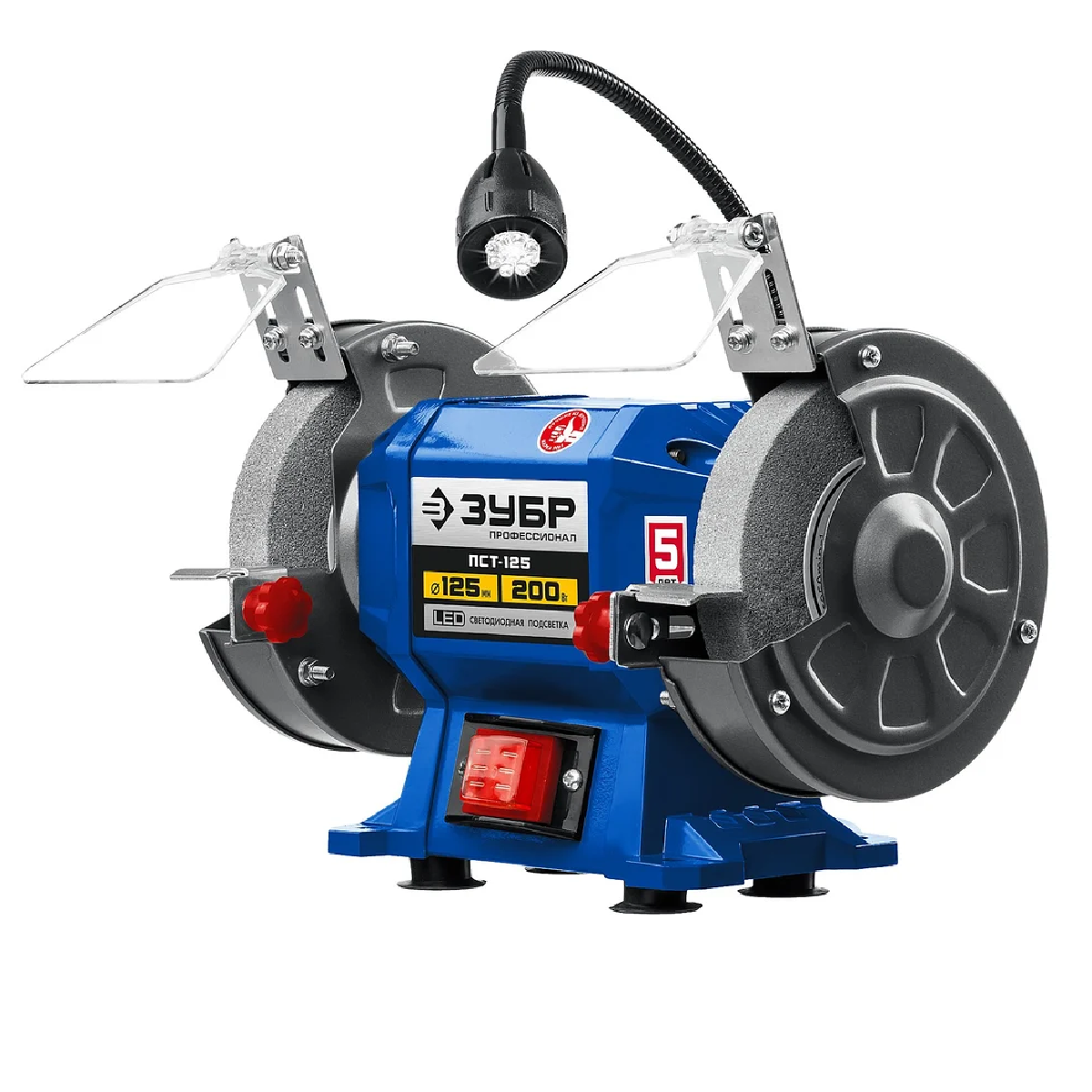Станок заточной ЗУБР ПСТ-125, d 125 мм, мощность 200 Вт, синий