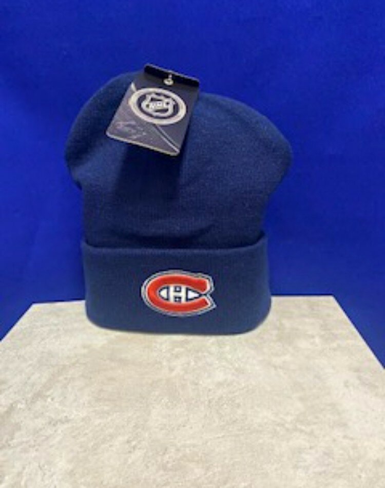 Монреаль хоккей шапка зимняя хк хоккейного клуба Montreal Canadiens NHL тёмно-синяя