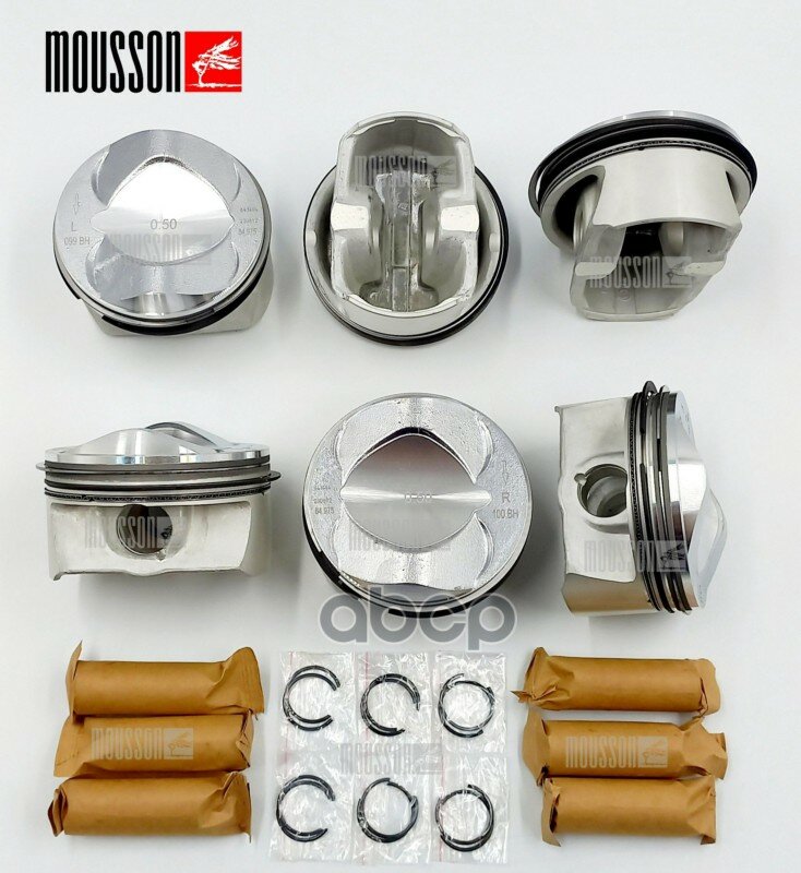 SPR28EA83719050 Поршень кольца ремонтные +0,5 мм комплект VW 2.8 EA837 19mm на 1 цилиндр MOUSSON арт. SPR28EA83719050