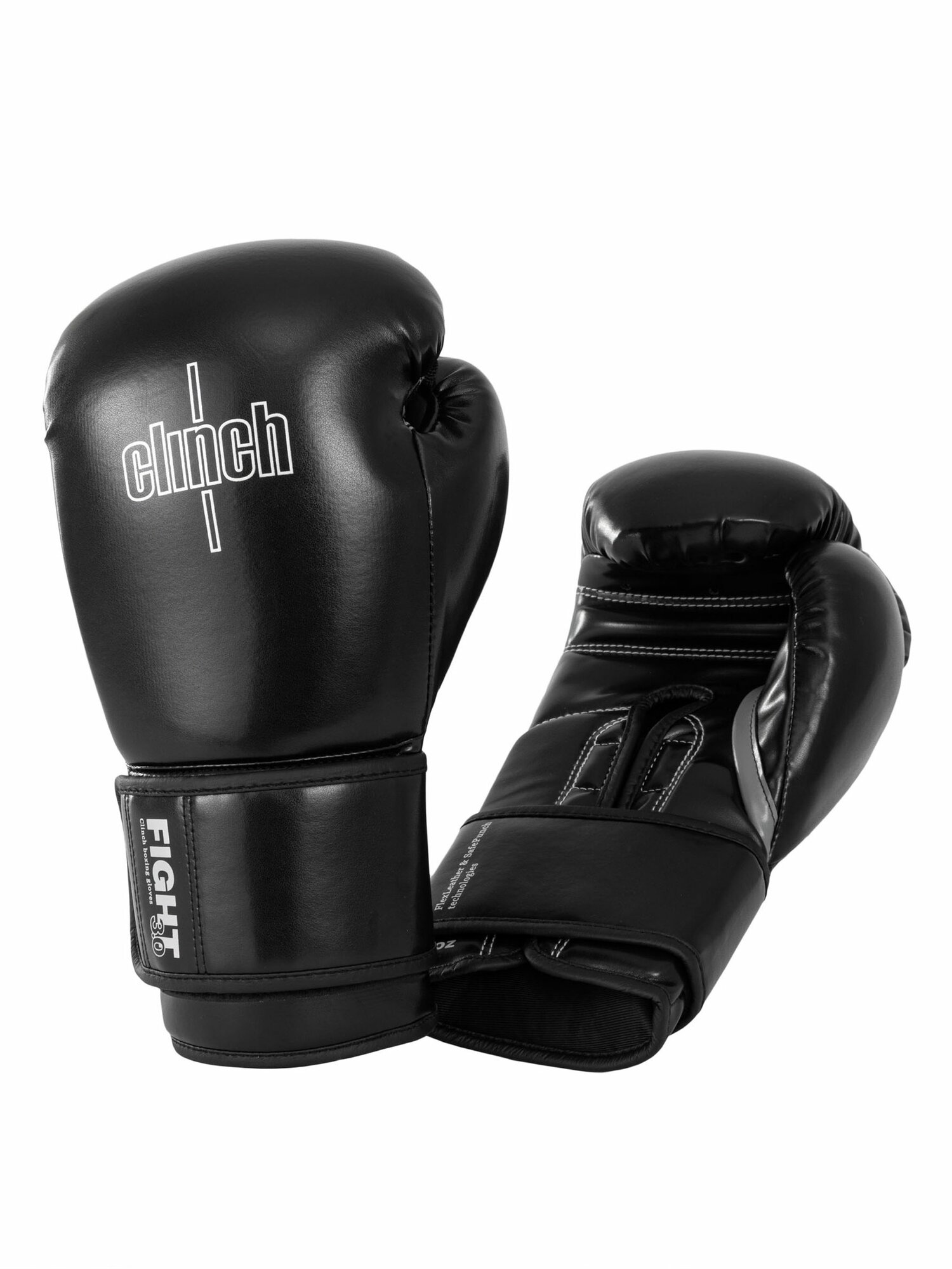 Перчатки боксерские Clinch Fight 3.0 черные (14 унций)