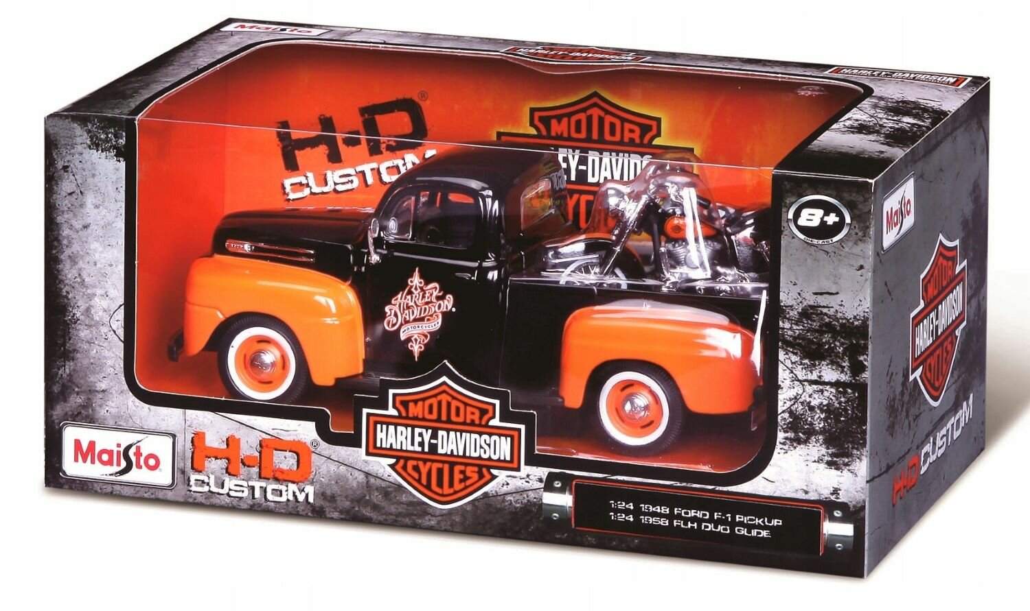 Игрушечный транспорт Maisto- Металлические машинка ORD F-1 PICKUP + мотоцикл MOTORCYCLE HD ,1:24 - 32180