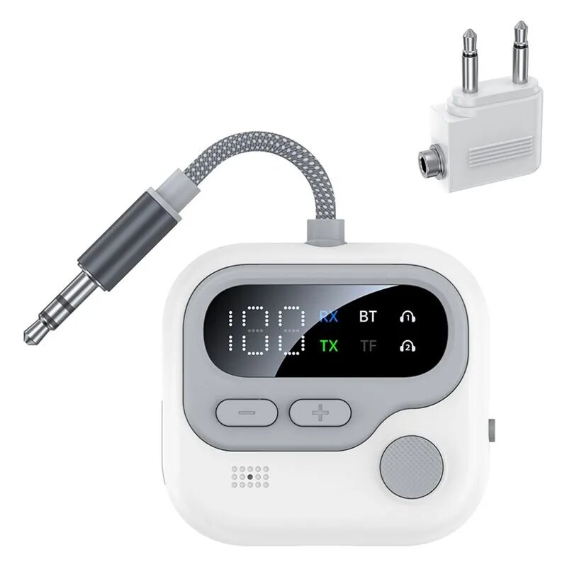 Bluetooth 5.4 Беспроводной Аудиоситтер И Приемник, Aux Adapter 3,5 Мм Для Самолета, Путешествия, Телевизора
