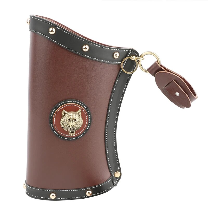 Колчан для стрел из воловьей кожи, большая вместимость, портативная коричневая поясная сумка для переноски стрел, блочный лук, изогнутый лук, охотничья стрельба, Acc