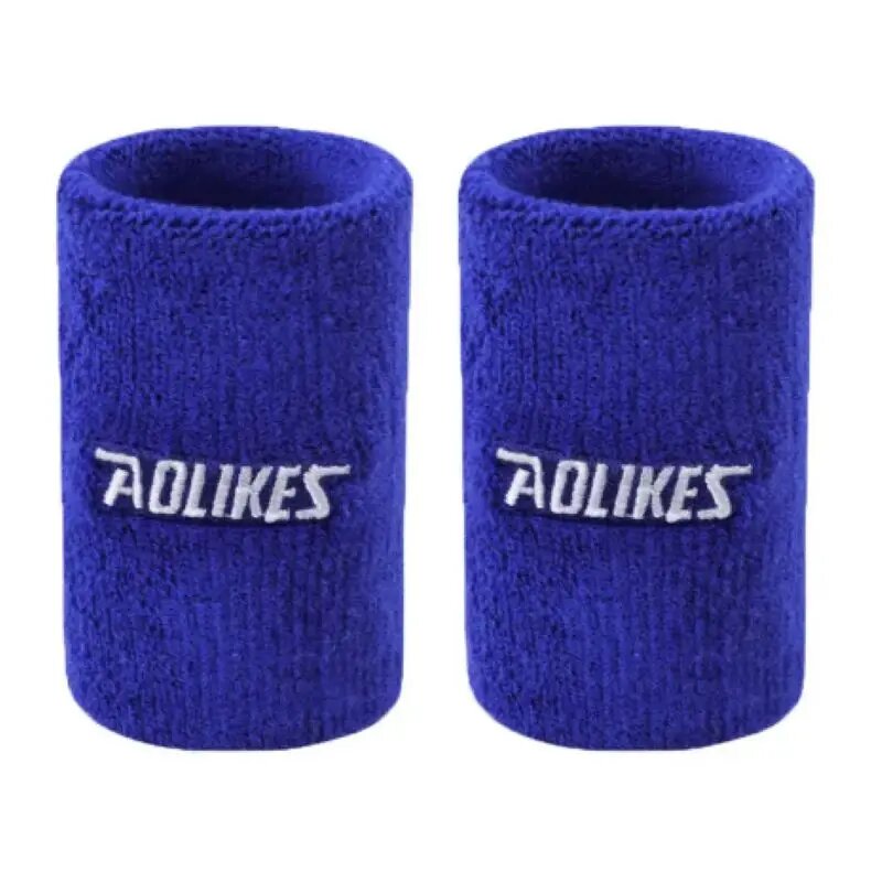Aolikes спортивные напульсники из хлопка, черные Синий, 1 Pair Blue