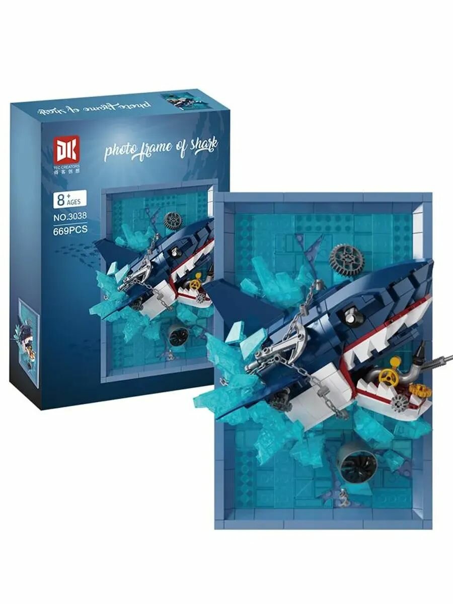 Конструктор 3D-модель, Рамка нападение акулы, 3038