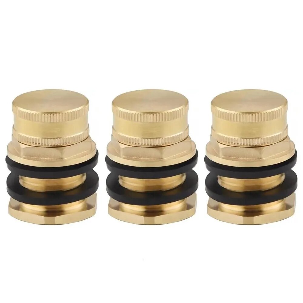 Латунный фитинг для бака 1/2" на 3/4", длина 190 мм, с прокладками, Китай